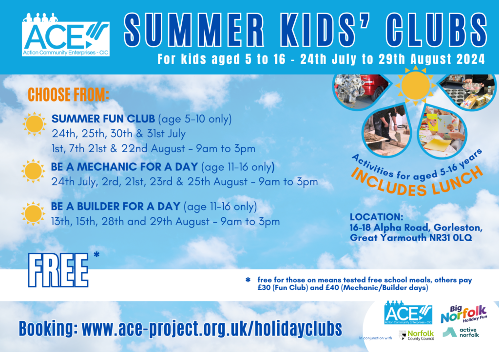 Action Community Enterprises C I C | Norwich,Norfolk | HOLIDAY CLUBS