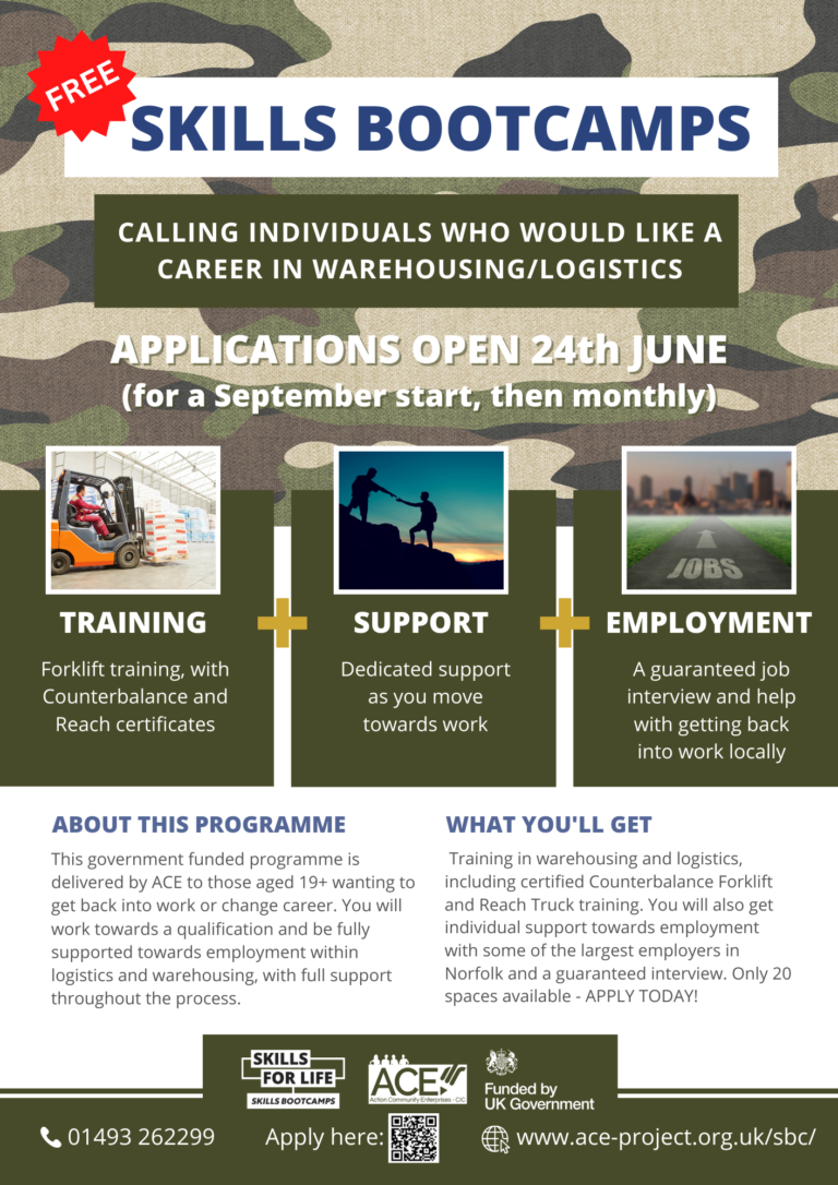 Action Community Enterprises C I C | Norwich,Norfolk | SKILLS BOOTCAMPS